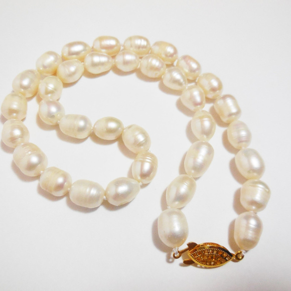 Jewelry | Natural Pearl Off White Color Necklace Beaded | Poshmark